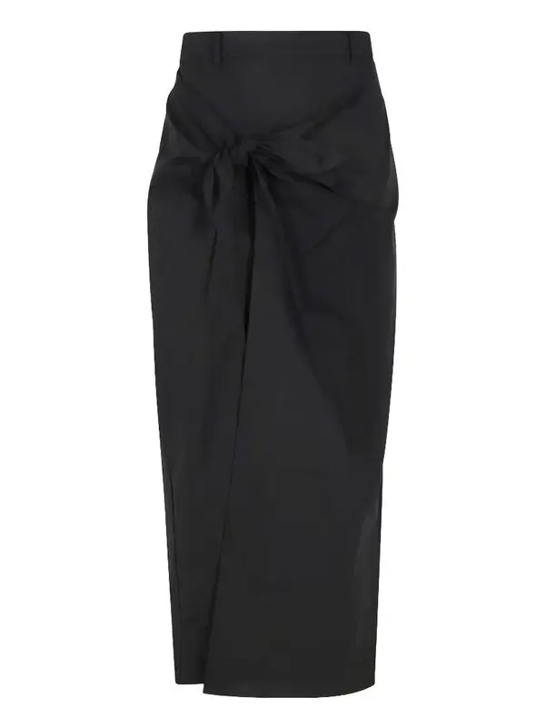 ISABELLE BLANCHE Knot Midi Skirt - Black