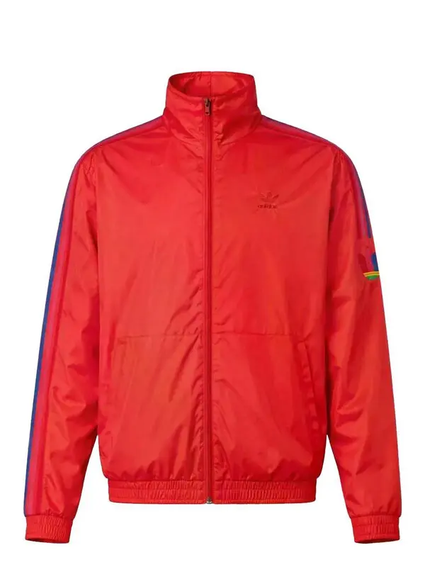 Adidas 3d Trefoil 3-stripes Jacket - Red