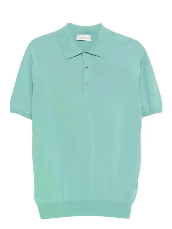 DELLA CIANA Buttoned Short-sleeve Polo Shirt - Green