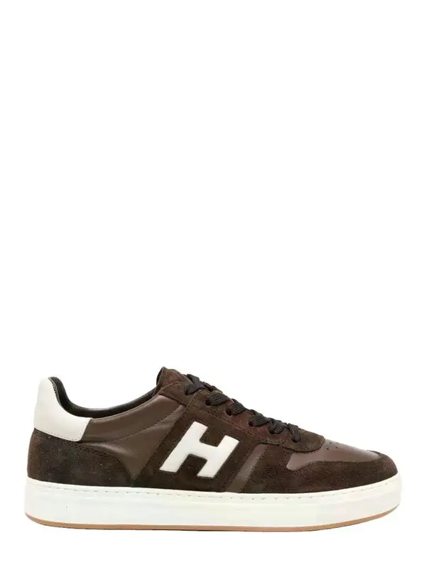 Hogan Suede Logo Sneakers - Brown