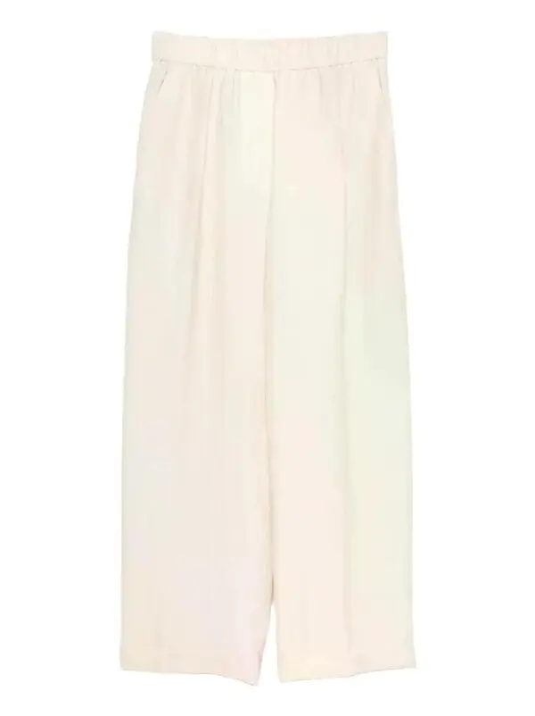 Peserico Cropped Trousers With Elasticated Waistband - Neutrals