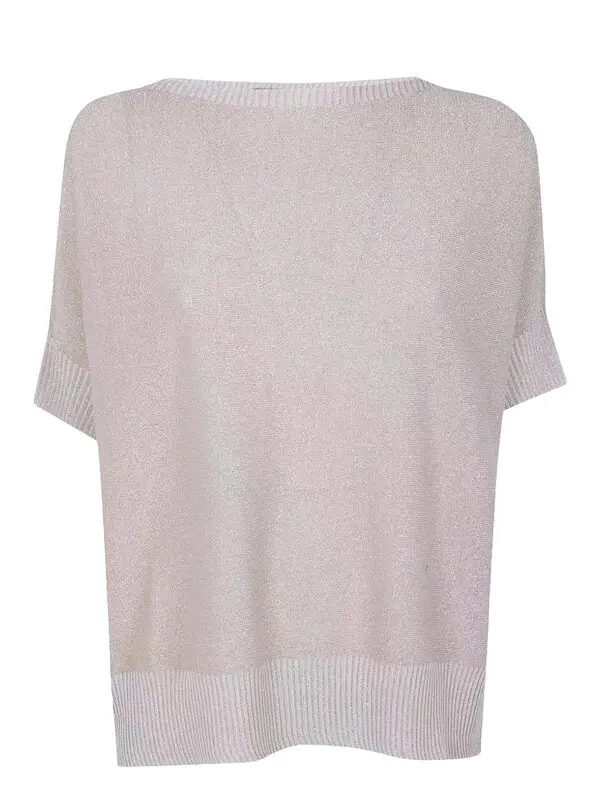 D.exterior Ribbed Short-sleeve Knitwear - Neutrals