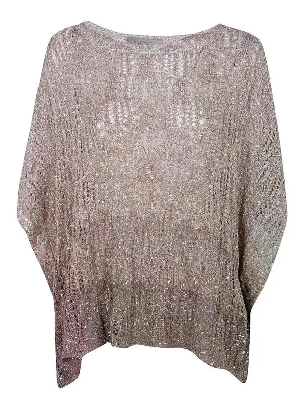 D.exterior Open Knit Top - Neutrals