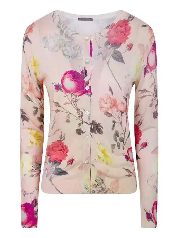 IN BED WITH YOU Floral Print Cardigan - Pink