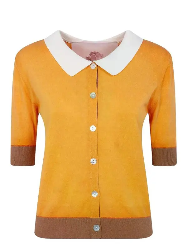IN BED WITH YOU Collar Button Shirt - Orange