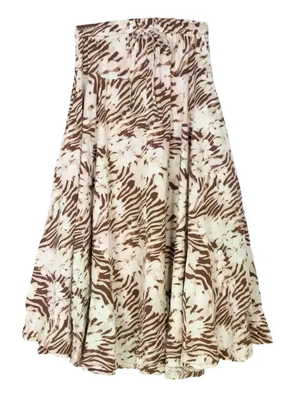 Free People Printed Skirt - Brown