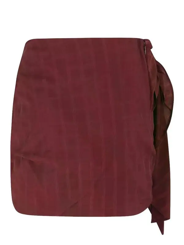ISABELLE BLANCHE Checked Mini Skirt - Brown
