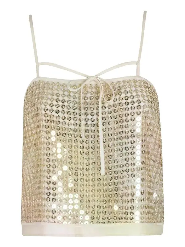 ISABELLE BLANCHE Tie Crop Top - Gold