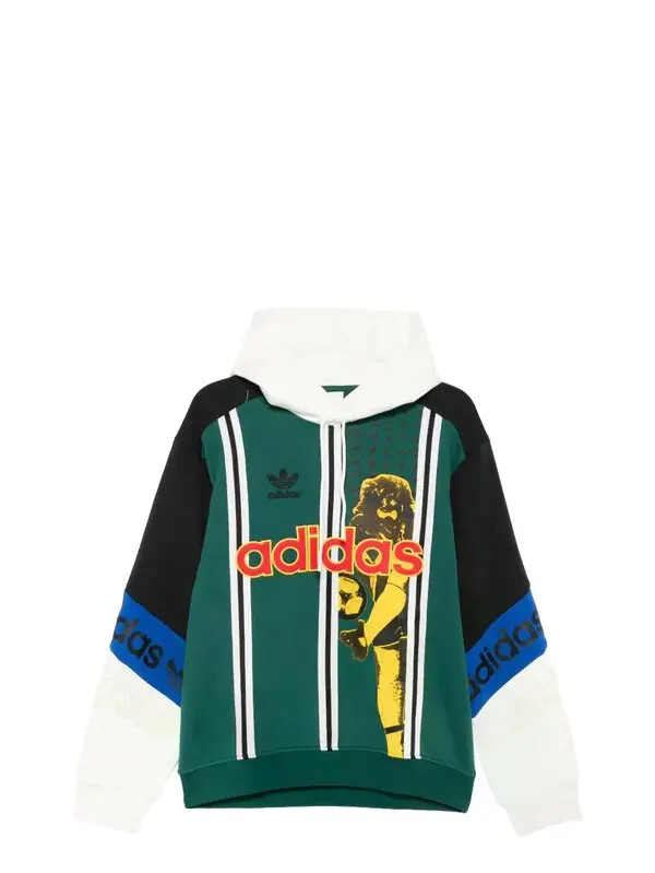 Adidas Graphic Print Hoodie - Green