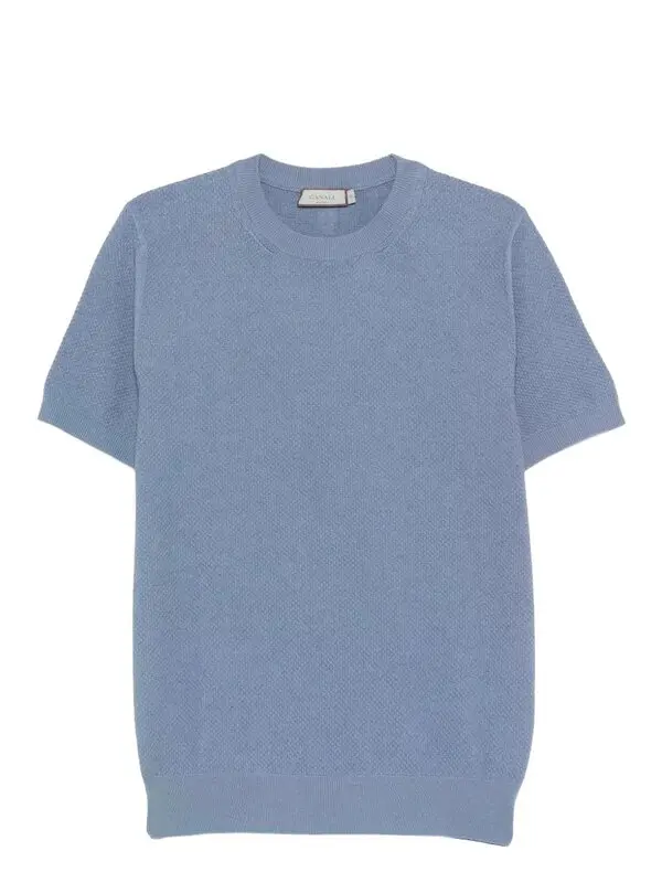 Canali Crew-neck T-shirt - Blue