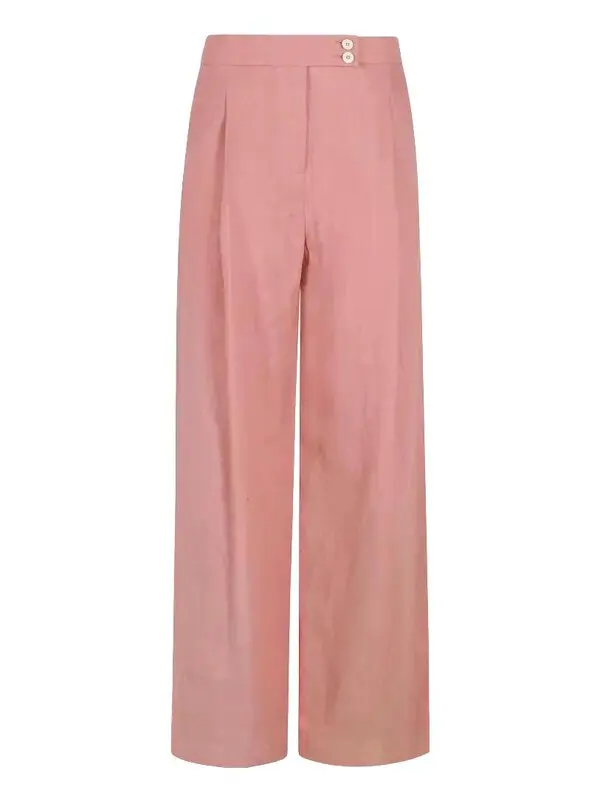 Eleventy Pleated Wide Leg Trousers - Pink