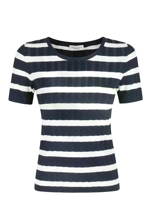 ROBERTO COLLINA Striped Knitted Top - Blue