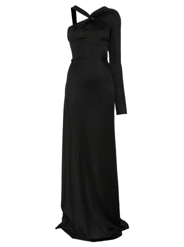 Victoria Beckham Asymmetric One-shoulder Gown - Black
