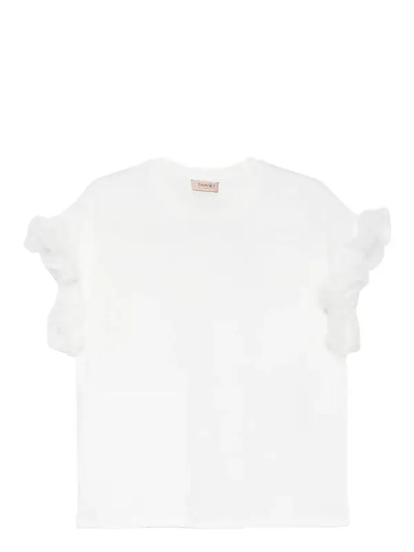 TWINSET Ruffled T-shirt - White