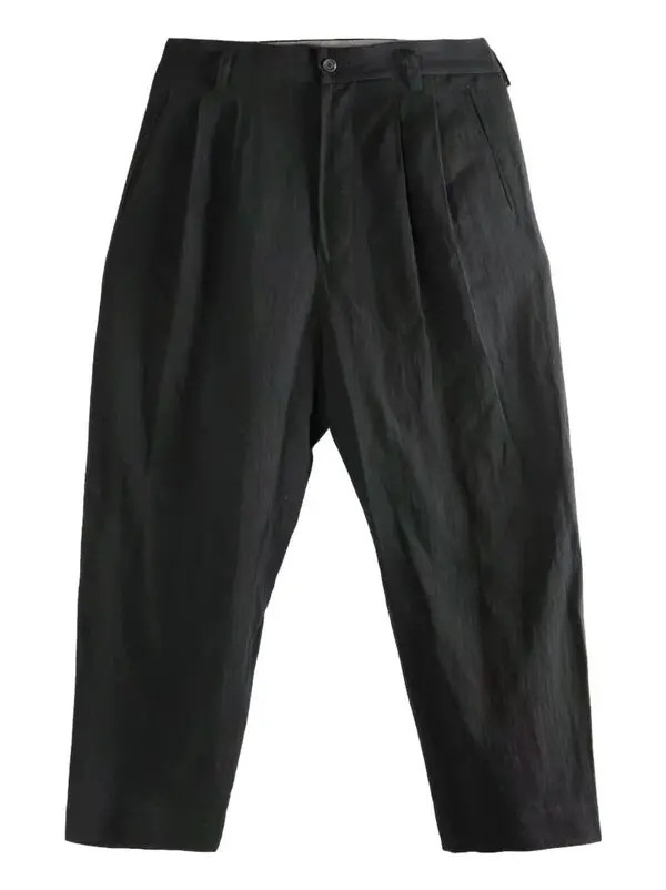ZIGGY CHEN Pleated Trousers - Black