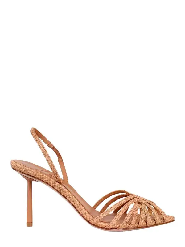 LE SILLA Embrace Panama 80mm Woven Raffia Sandals - Neutrals