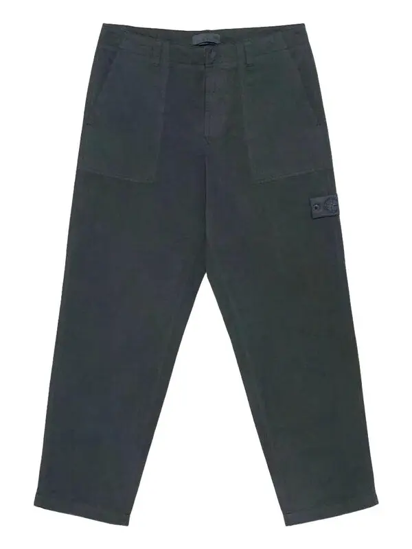 Stone Island Cotton Cargo Pants - Blue
