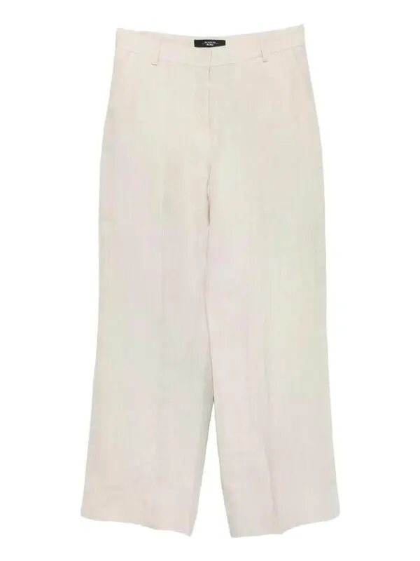 Max Mara Malizia Pressed-crease Pallazo Pants - Neutrals