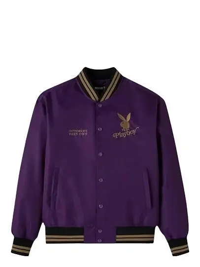 OVO Satin Varsity Jacket - Purple