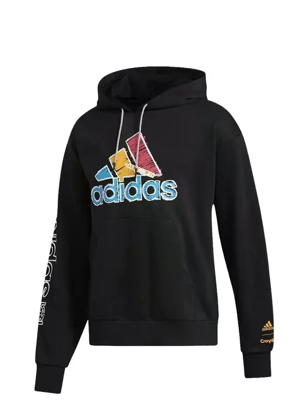 Adidas Logo Hoodie Sweater - Black