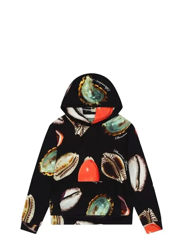 DENIM TEARS Printed Shell Hoodie - Black