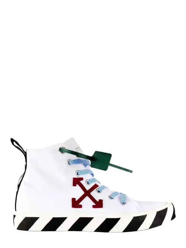 Off-White Vulcanized Arrow Mid-top Sneakers - White