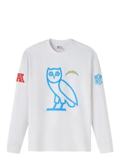OVO Nfl Los Angeles Chargers Longsleeve T-shirt - White