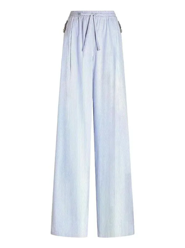 Dolce & Gabbana Striped Poplin Trousers - Blue