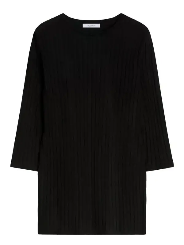 Max Mara Ribbed-knit T-shirt - Black