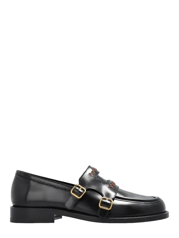 Marni Double Buckle Moccasin - Black