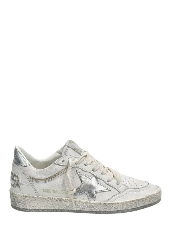 GOLDEN GOOSE Ball Star Sneakers - Optic White/silver