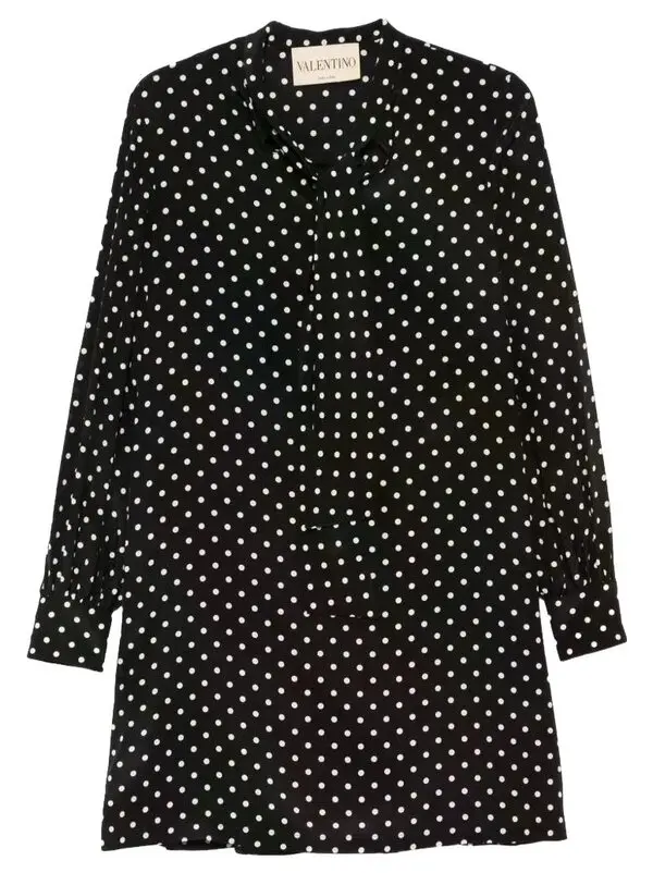 Valentino Garavani Polka-dot Mini Dress - Black