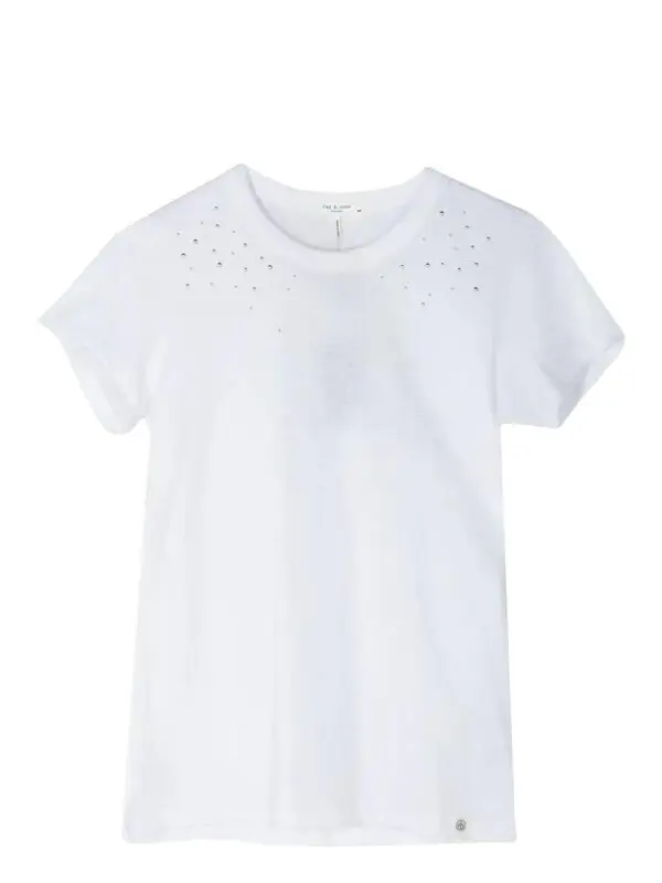 Rag & Bone Stud-embellished T-shirt - White