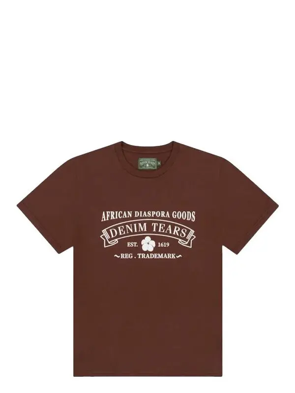 DENIM TEARS Adg Short Sleeve Tee Shirt - Brown