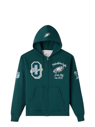 OVO Nfl Philadelphia Eagles Zip-up Hoodie - Green
