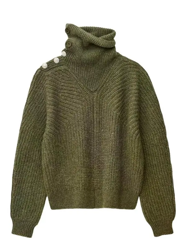Ba&sh Romane Roll-neck Sweater - Green