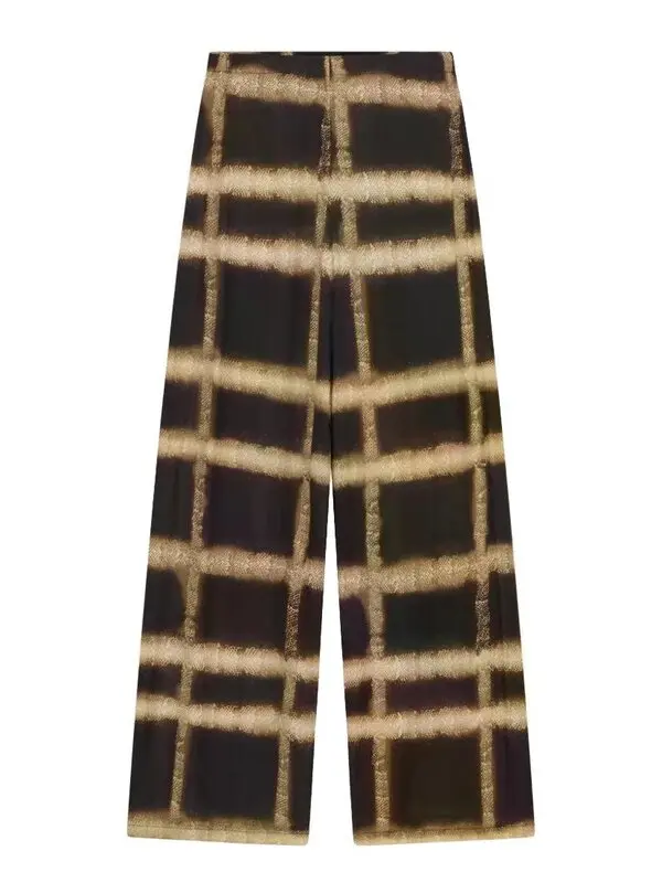 Liviana Conti Check-print Trousers - Brown