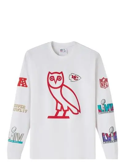 OVO Nfl Kansas City Chiefs Longsleeve T-shirt - White