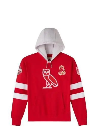 OVO Nhl Detroit Wings Hooded Sweatshirt - Red