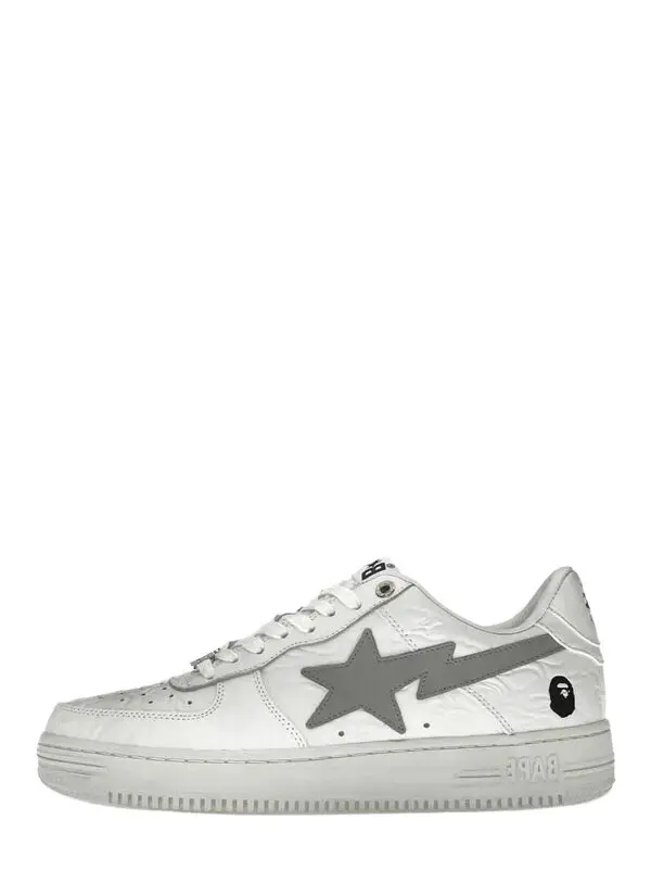 A BATHING APE Star Camouflage Sneakers - White