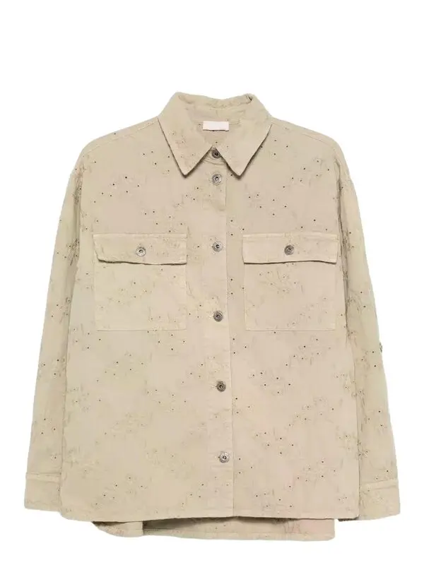 Liu Jo Cotton Eyelet Jacket - Neutrals