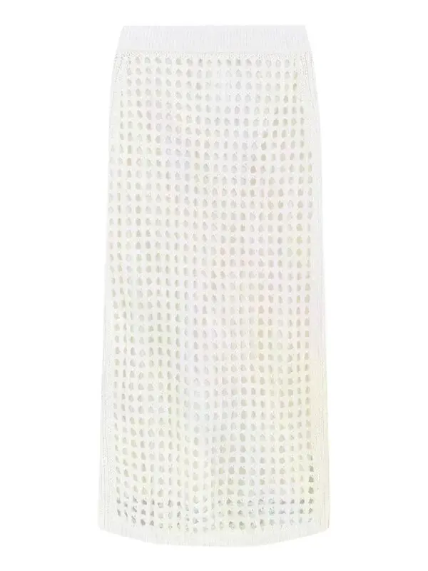 Max Mara Cotton Skirt - White