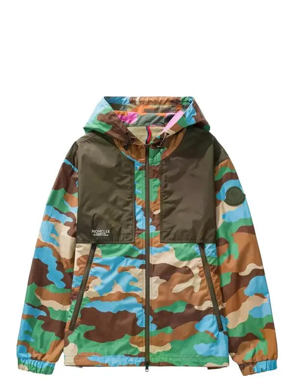 Moncler Kounde Camouflage Hooded Jacket - Green