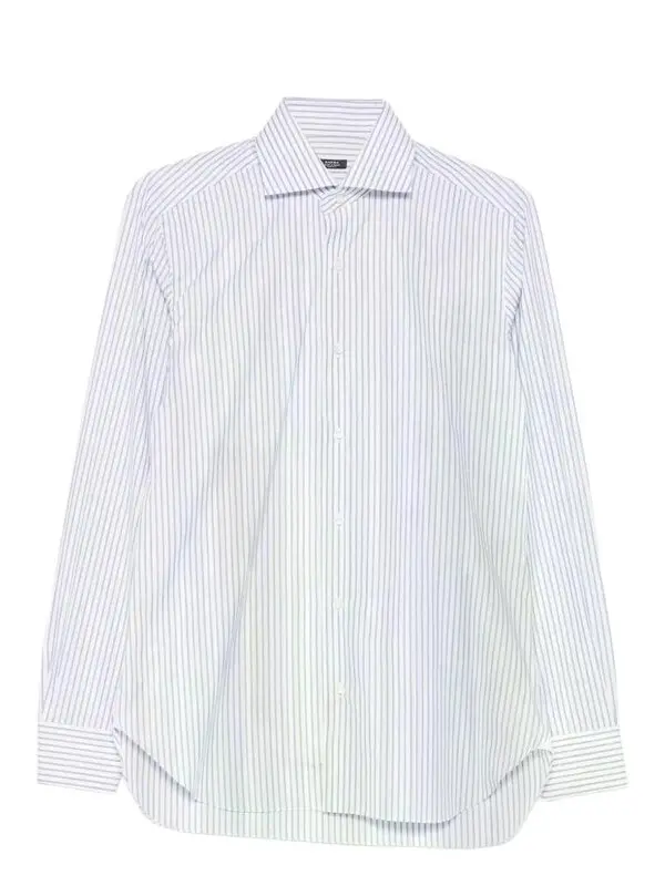 BARBA NAPOLI Striped Shirt - White