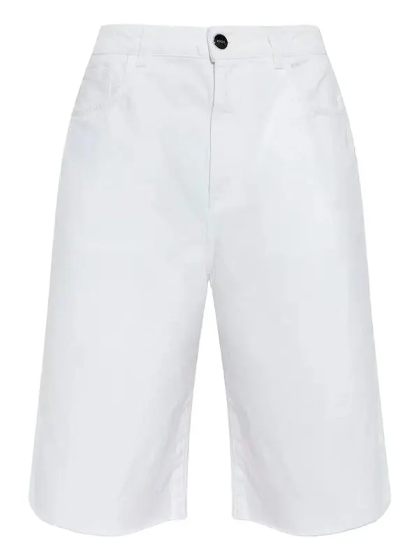 RÓHE Frayed Hem Shorts - White