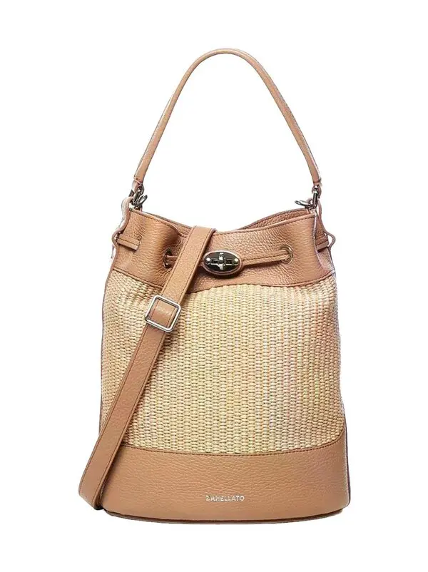 ZANELLATO Drawstring Woven Bucket Bag - Neutrals