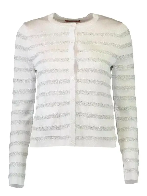 Missoni Striped Button-up Cardigan - White