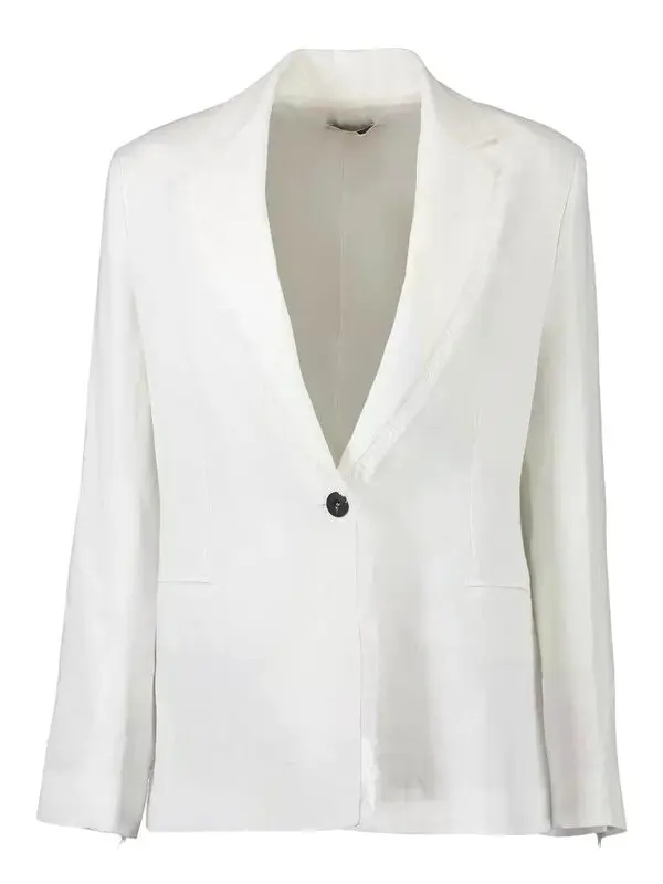 Antonelli Firenze Frayed-trim Blazer - White