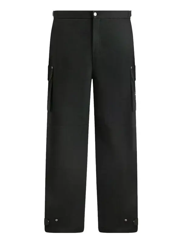 Manière De Voir Twill Wide-leg Cargo Trousers - Black