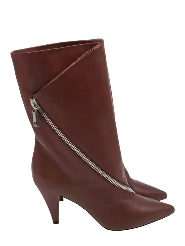 Givenchy Zip-detail Leather Boots - Brown